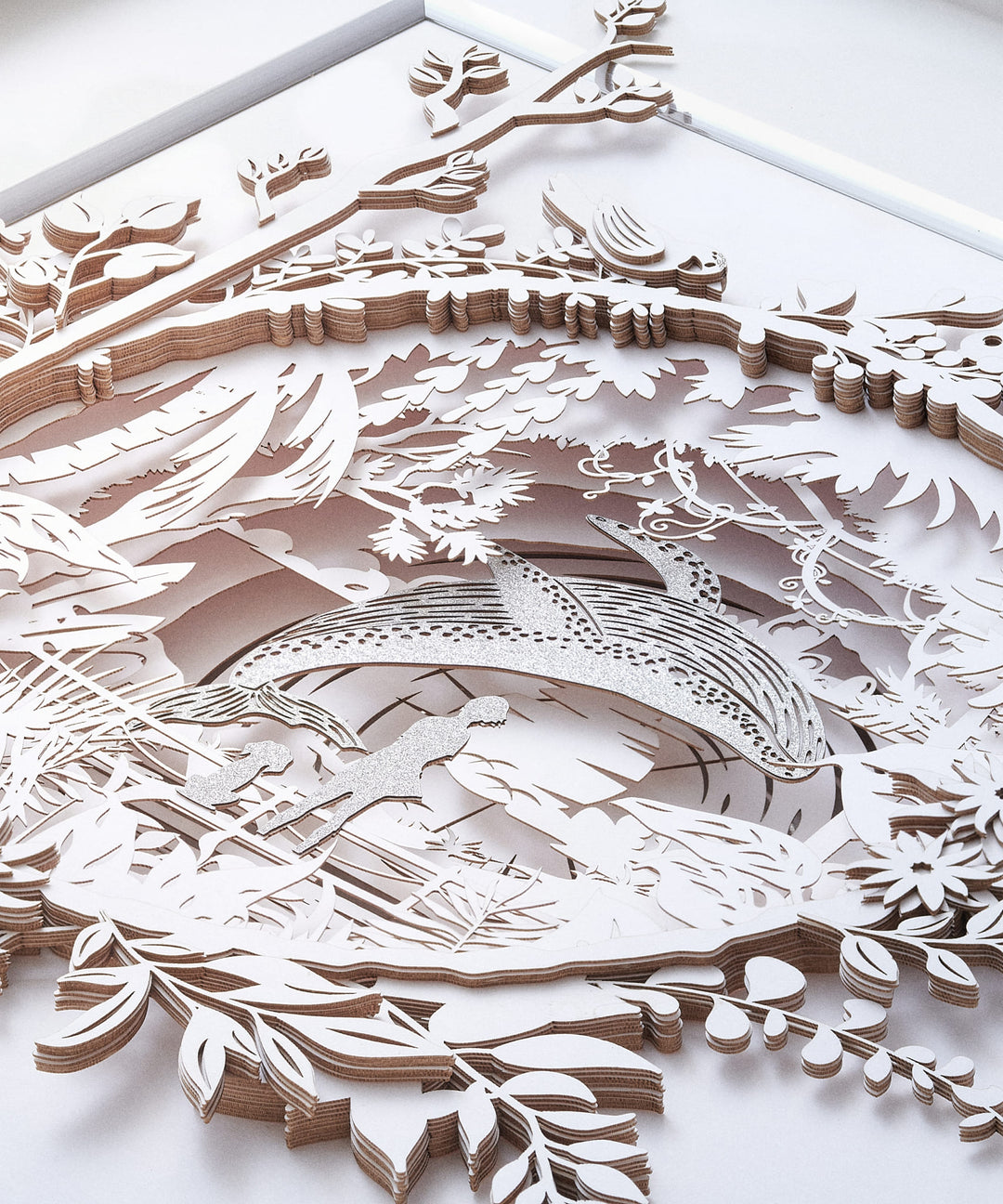 Framed 3D Layered Paper Art 37cm X 37cm KAMICARV PAPER ART framed-3d-layered-paper-art-37cm-x-37cm-kamicarv-paper-art